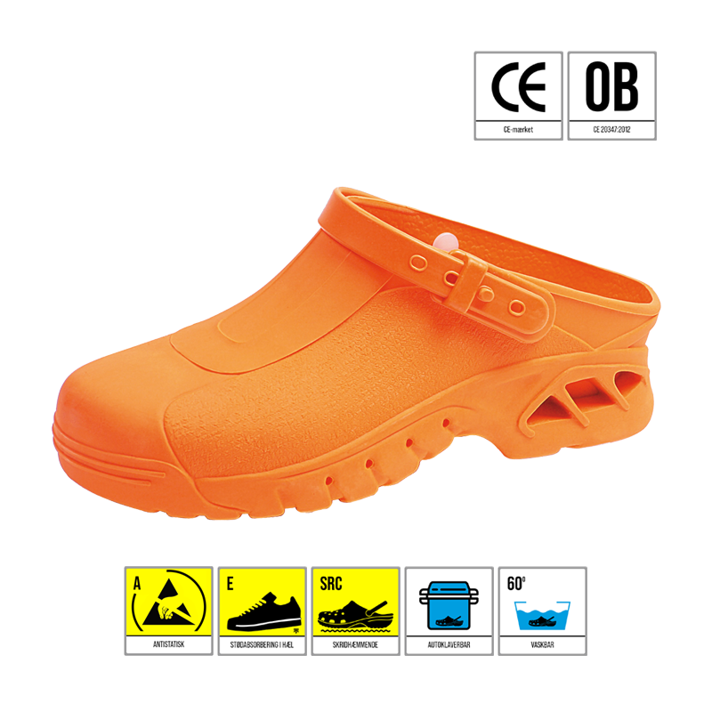 Sanita Wave Carbon OB A SRC træsko clogs rød - REPORTO SKO